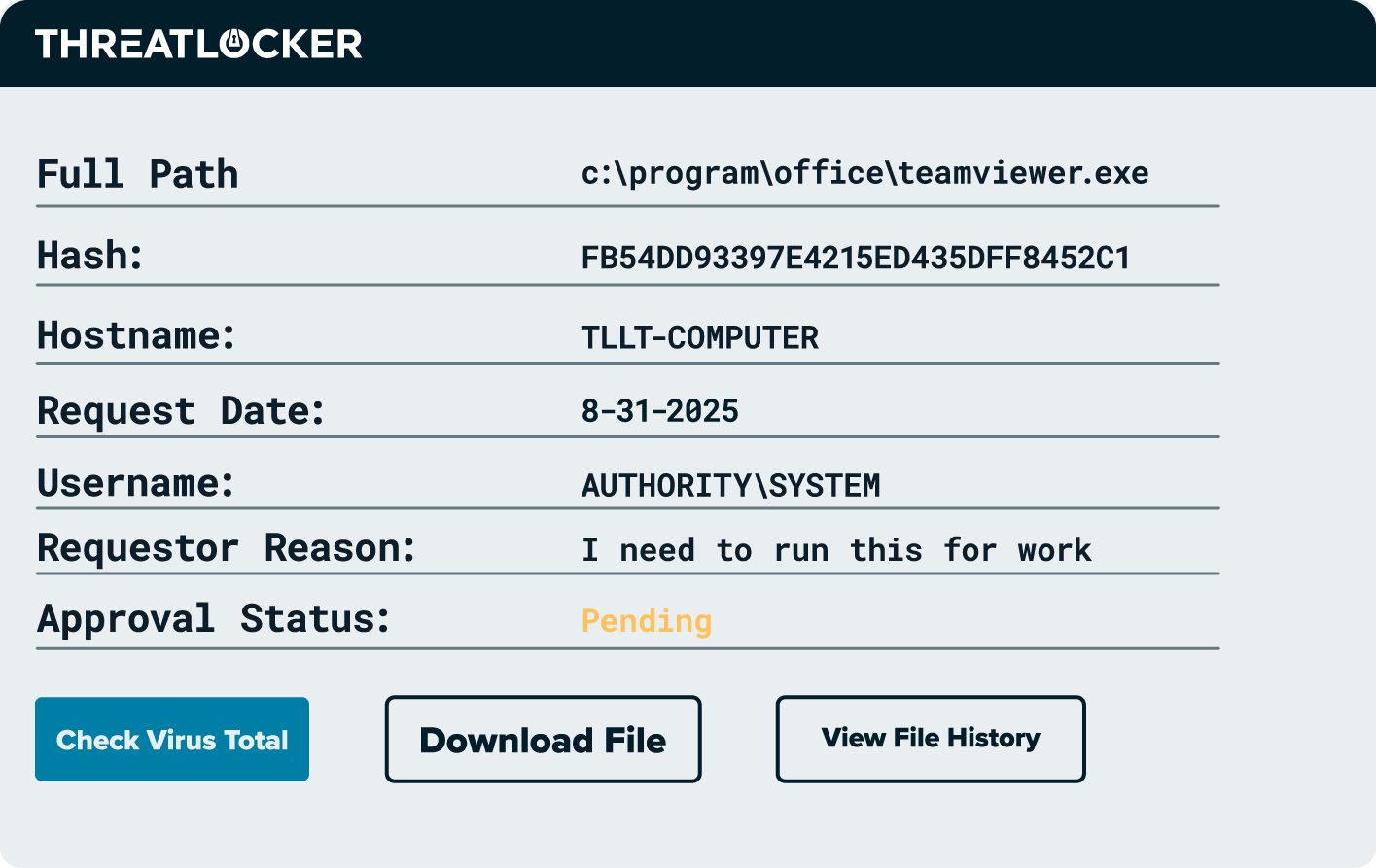 Approval Process | ThreatLocker
